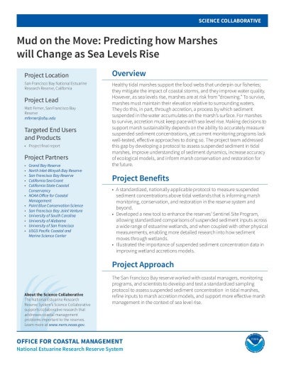 Mud on the Move: Predicting How Marshes Will Change as Sea Levels Rise ...