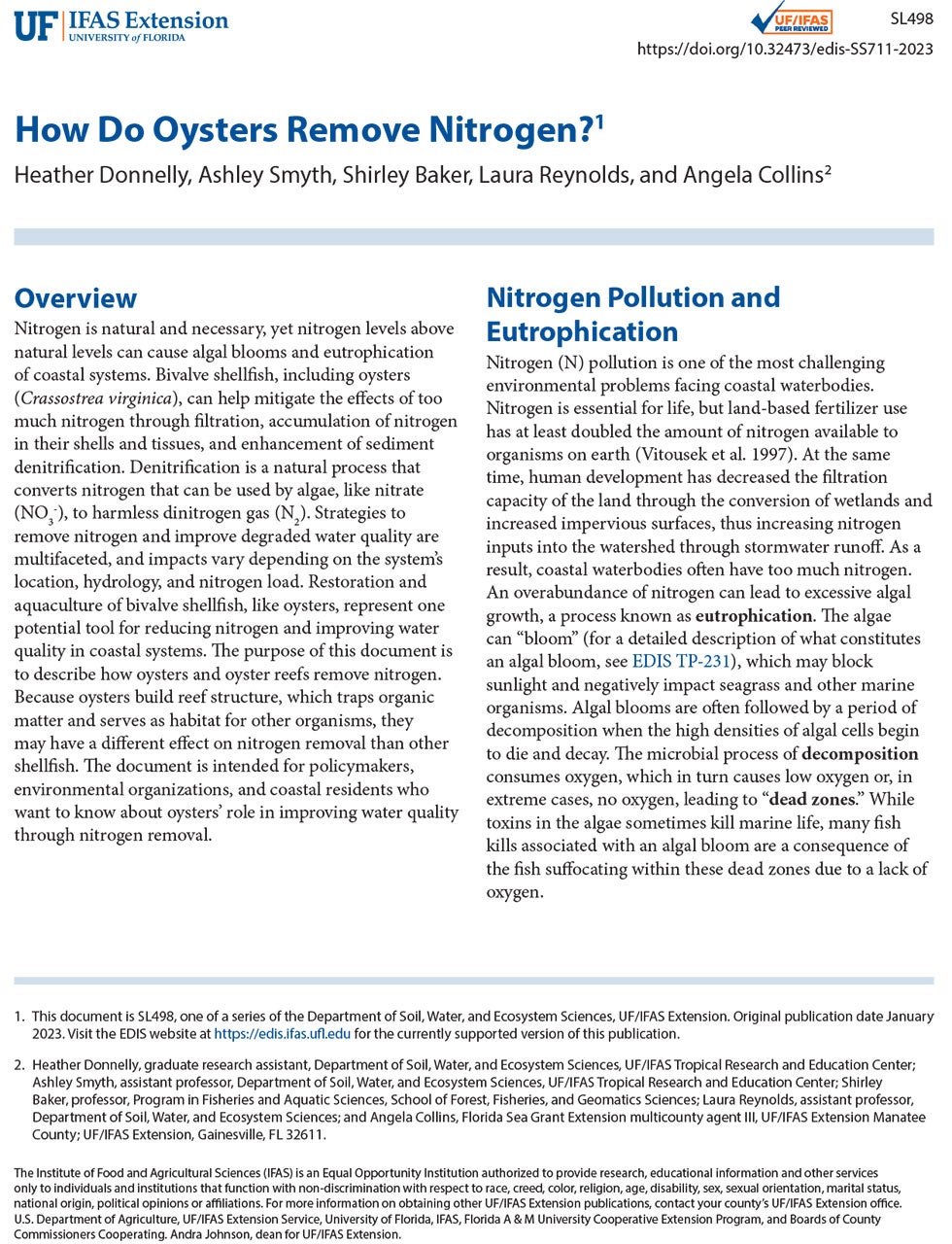 How do Oysters Remove Nitrogen? | NERRS Science Collaborative